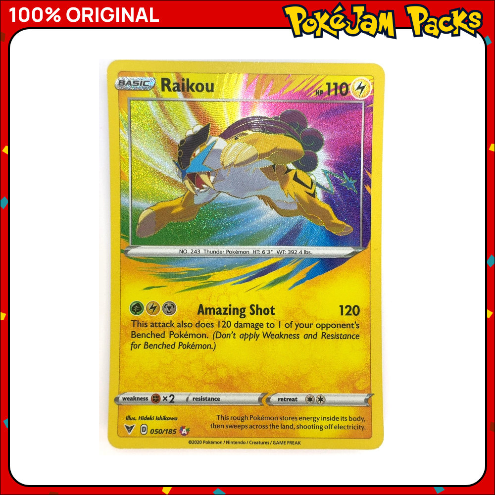 Raikou - 50/185 - Amazing Rare - Vivid Voltage - Pokemon Card – PokéJam ...