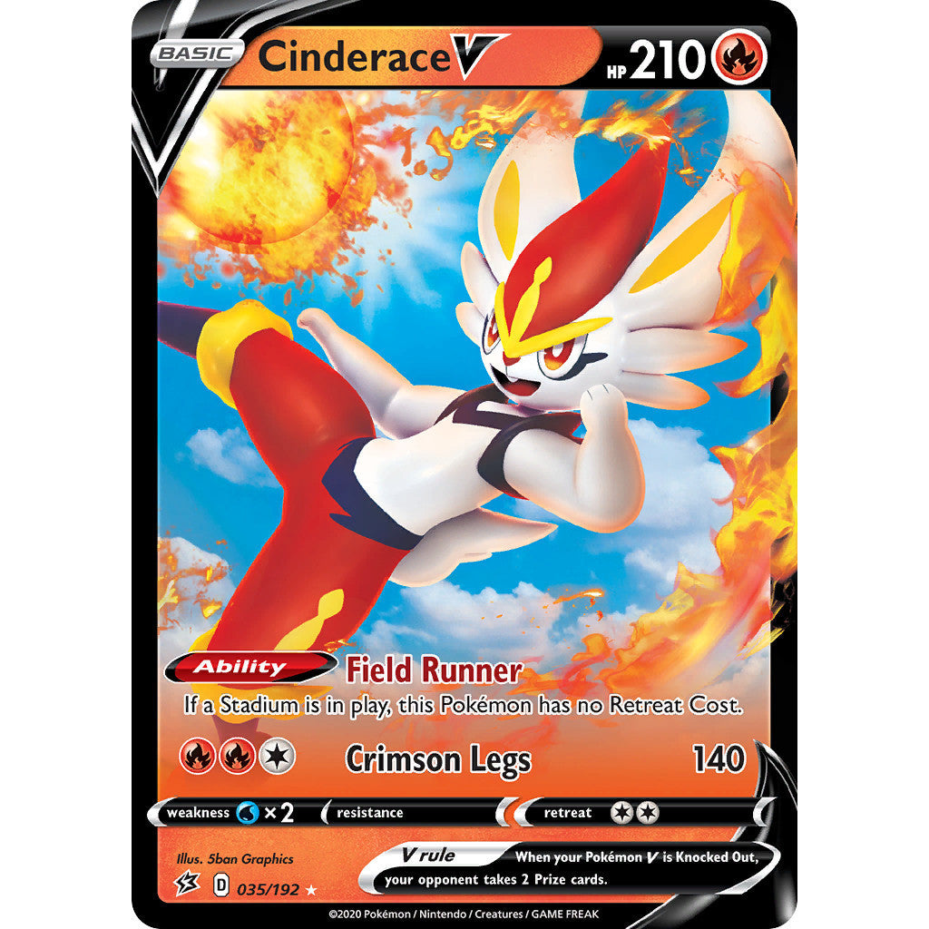 Cinderace V - 035/192 - Ultra Rare - Rebel Clash - Pokemon TCG ...