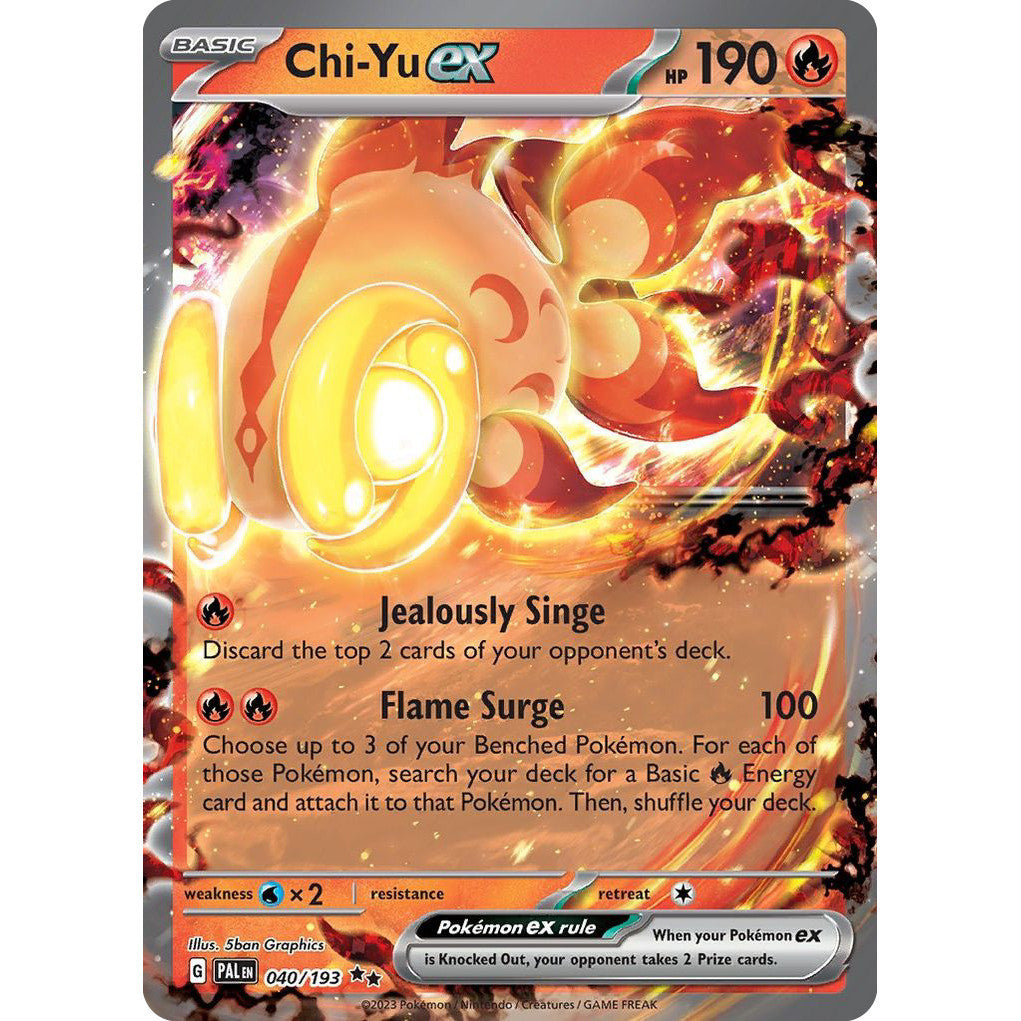 Chi-Yu ex - 040/193 - Ultra Rare - Paldea Evolved - Pokemon TCG ...