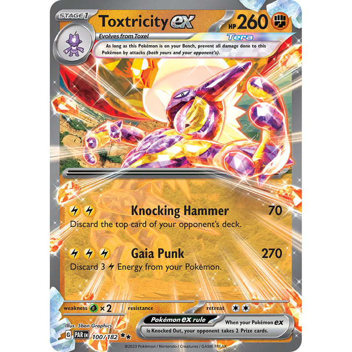 Toxtricity ex - 100/182 - Ultra Rare - Paradox Rift - Pokemon TCG ...