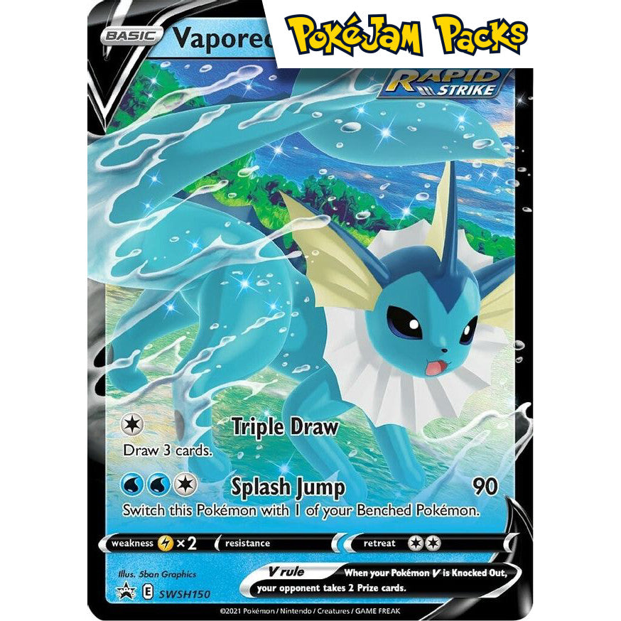 Vaporeon V - SWSH150 - Promo - Sword & Shield Promos - Pokémon TCG ...