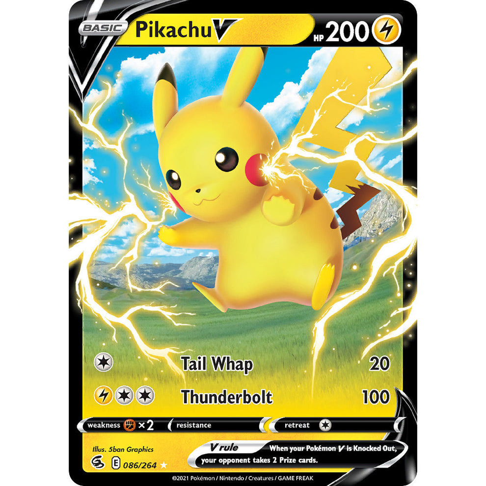 Pikachu V - 086/264 - Ultra Rare - Fusion Strike - Pokemon TCG ...