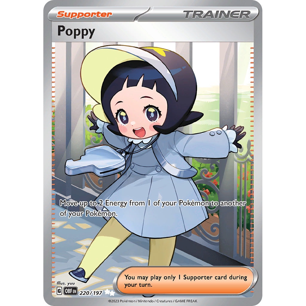 Poppy - 220/197 - Full Art Secret Rare - Obsidian Flames - Pokémon TCG ...