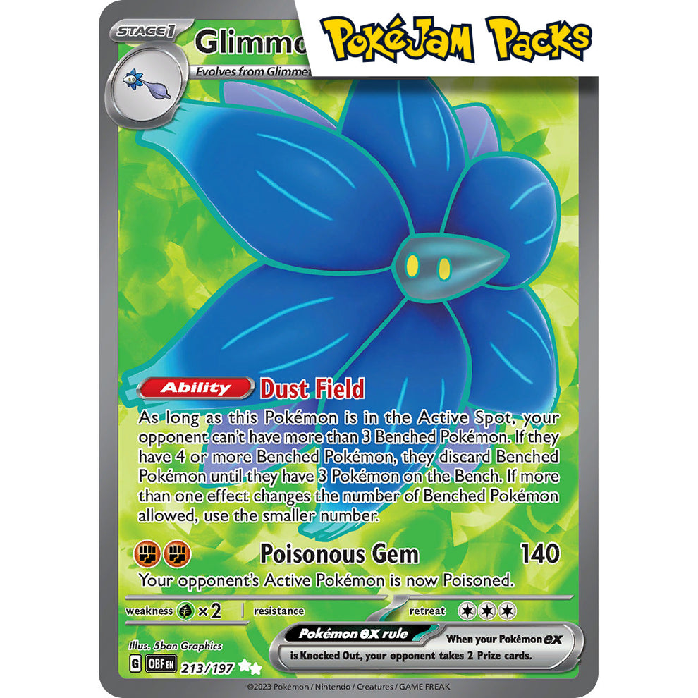 Glimmora ex - 213/197 - Full Art Secret Rare - Obsidian Flames - Pokém ...