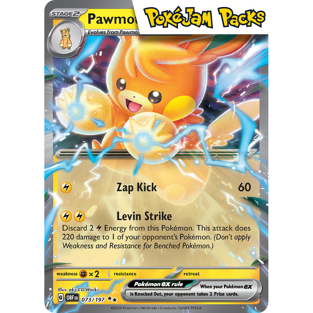 Pawmot ex - 073/197 - Ultra Rare - Obsidian Flames - Pokémon TCG ...