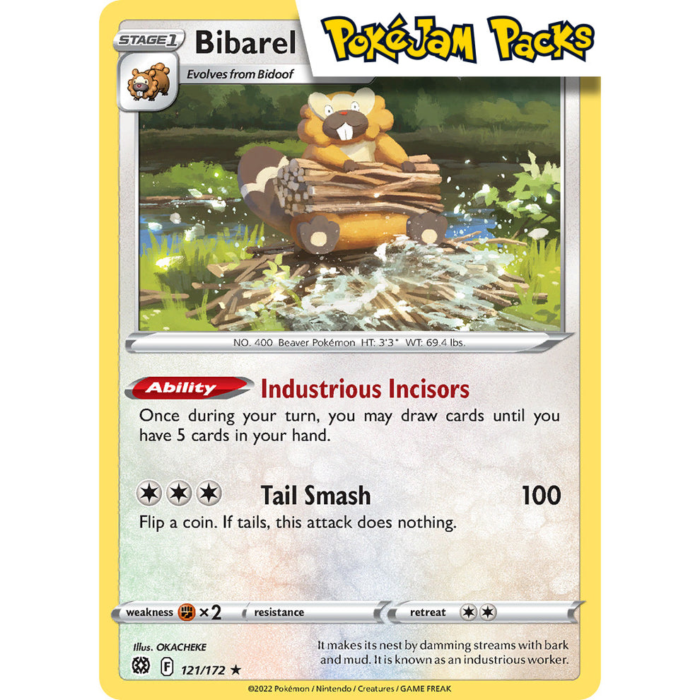 Bibarel - 121/172 - Holo Rare - Sword & Shield: Brilliant Stars - Poké ...