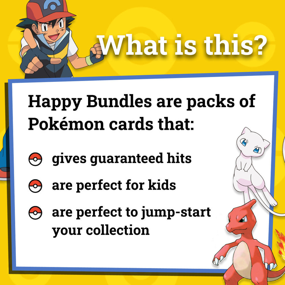 Pokemon Card Happy Bundles - Guaranteed Card Packs - TCG Trading Card ...