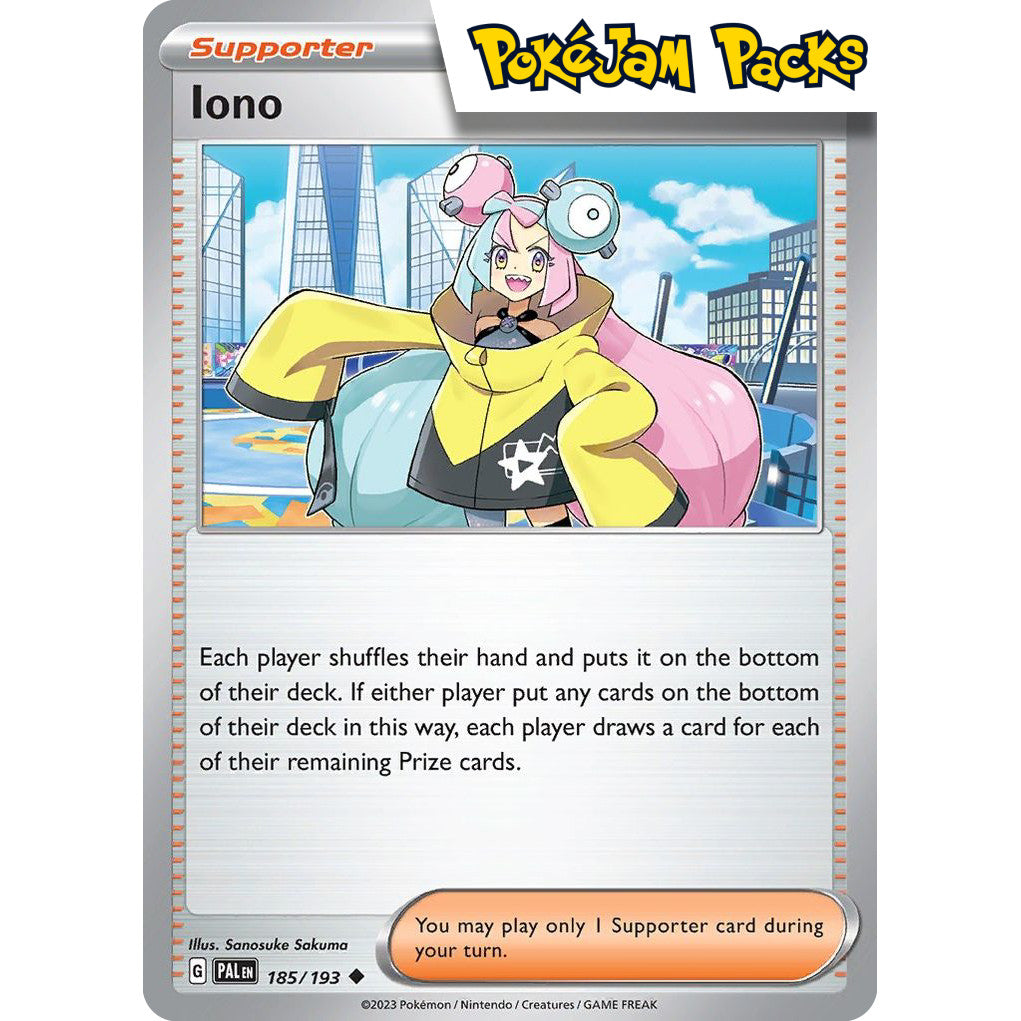 Iono - 185/193 - Uncommon - Paldea Evolved - Pokémon TCG – PokéJam Packs