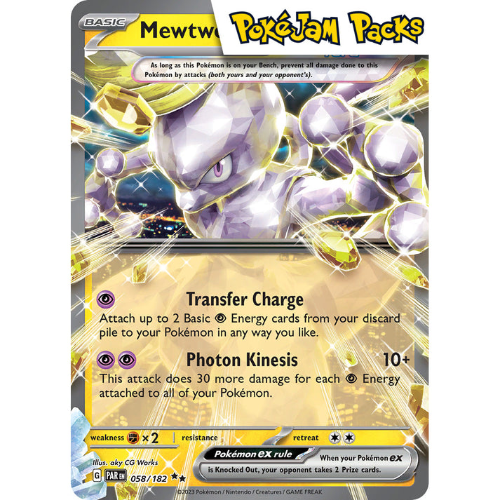 Mewtwo ex - 058/182 - Ultra Rare - Paradox Rift - Pokémon TCG – PokéJam ...