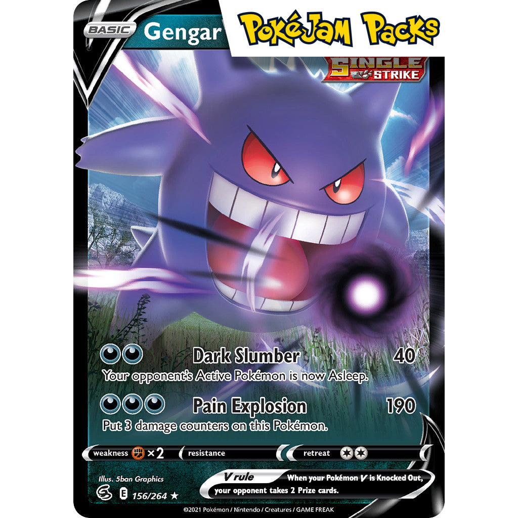 Gengar V - 156/264 - Ultra Rare - Fusion Strike - Pokémon TCG – PokéJam ...