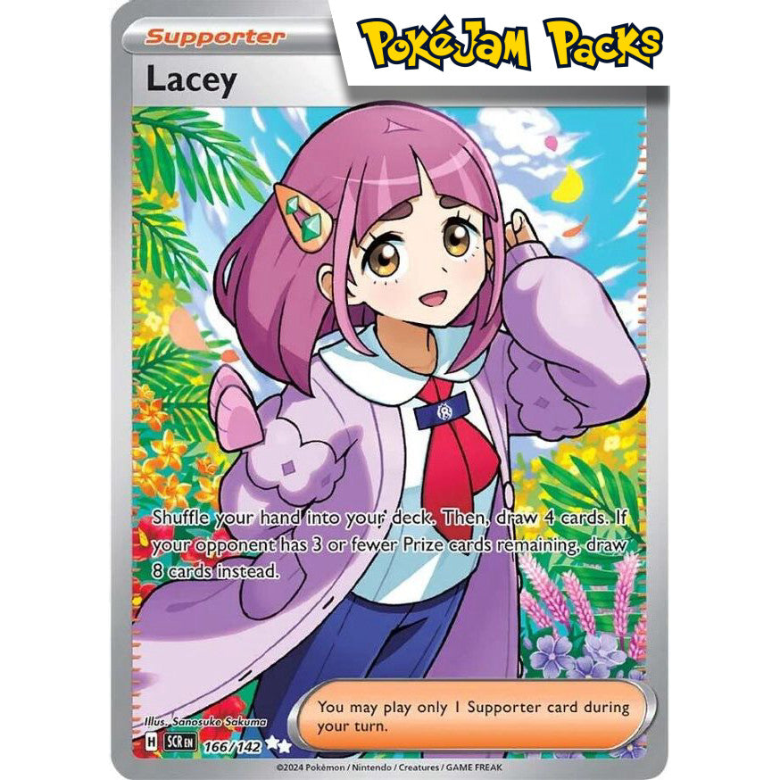 Lacey - 166/142 - Full Art Secret Rare - Stellar Crown - Pokémon TCG ...