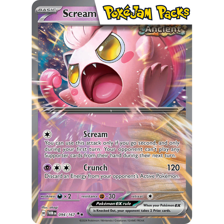 Scream Tail ex - 094/167 - Ultra Rare - Twilight Masquerade - Pokémon ...