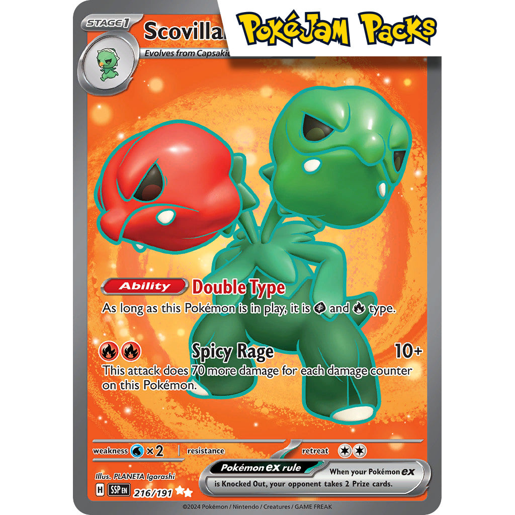 Scovillain ex - 216/191 - Full Art Secret Rare - Surging Sparks - Poké ...