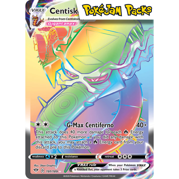 Centiskorch VMAX - 191/189 - Hyper Rare - Darkness Ablaze - Pokémon TC ...
