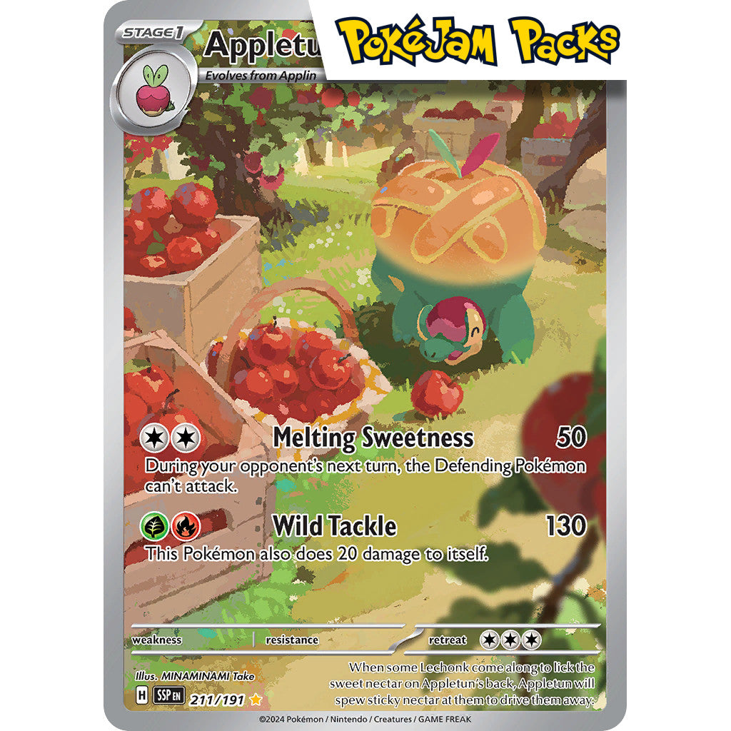 Appletun - 211/191 - Illustration Rare - Surging Sparks - Pokémon TCG ...