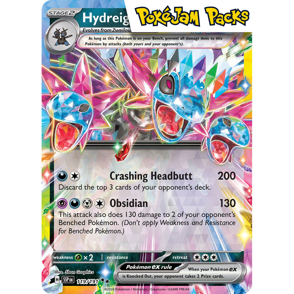 Hydreigon ex - 119/191 - Ultra Rare - Surging Sparks - Pokémon TCG ...