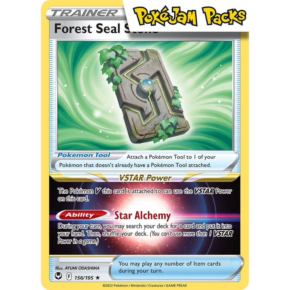 Forest Seal Stone - 156/195 - Rare - Silver Tempest - Pokémon TCG ...