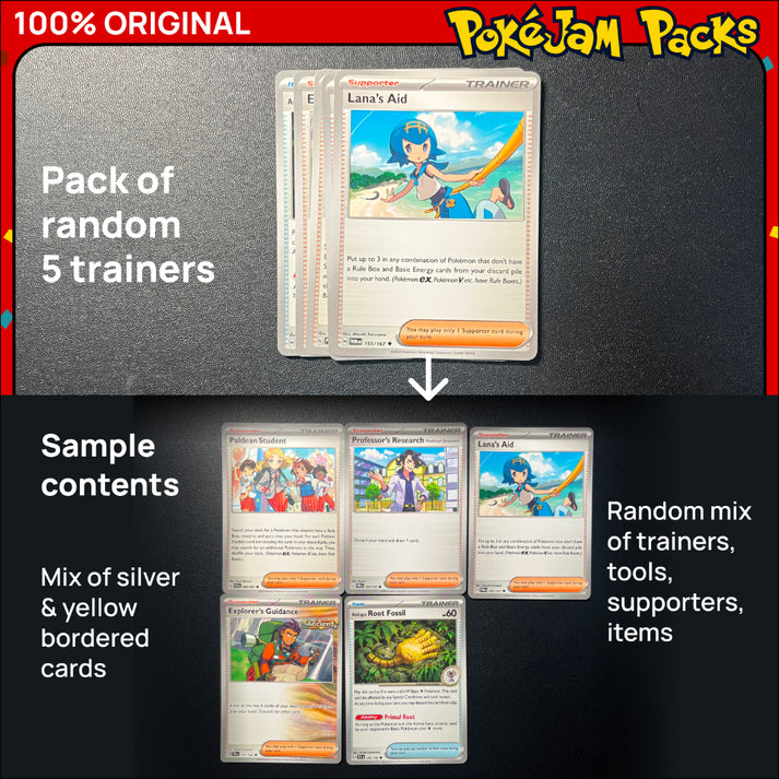 5/10/20 Trainer Card Packs - Pokemon Trainers, Bulk Card, Original Pok ...