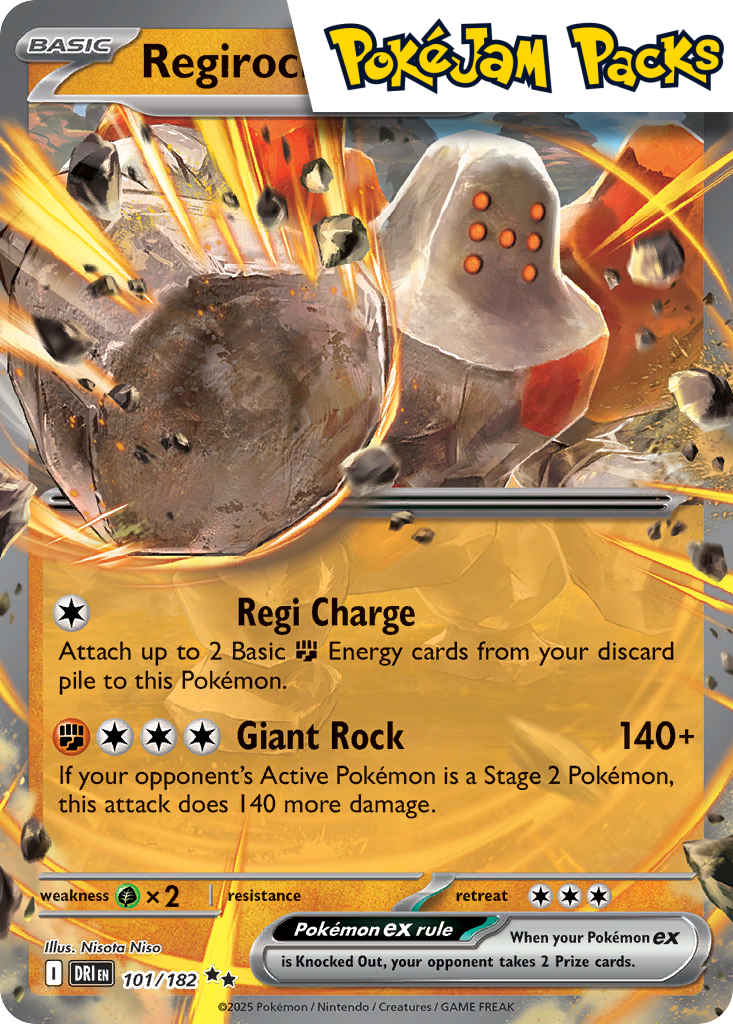 Regirock ex - 101/182 - Ultra Rare - Destined Rivals - Pokemon TCG ...
