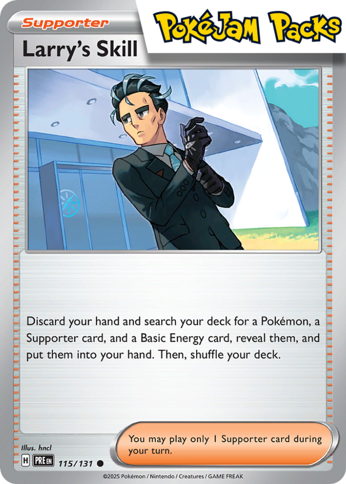 Larry's Skill - 115/131 - Common - Prismatic Evolutions - Pokemon TCG ...
