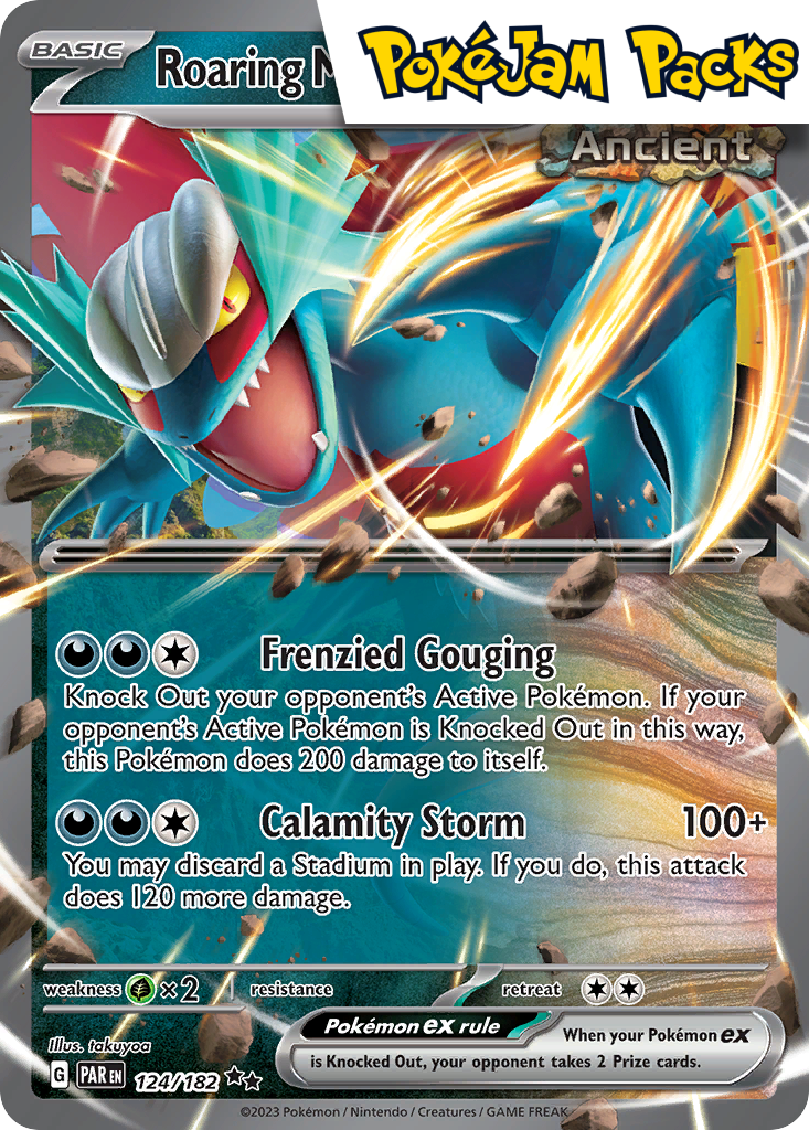 Roaring Moon ex - 124/182 - Ultra Rare - Paradox Rift - Pokemon TCG ...