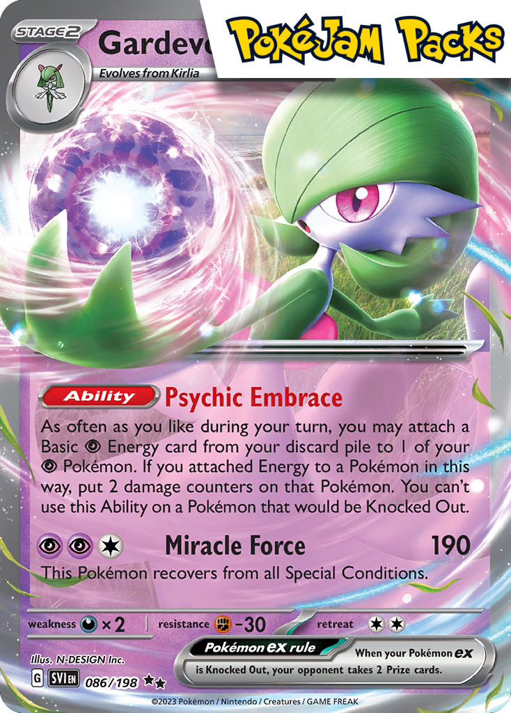 Gardevoir ex - 086/198 - Ultra Rare - Scarlet & Violet - Pokemon TCG ...