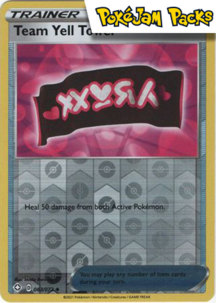 Team Yell Towel - 063/072 - Uncommon Reverse Holo - Shining Fates - Po ...