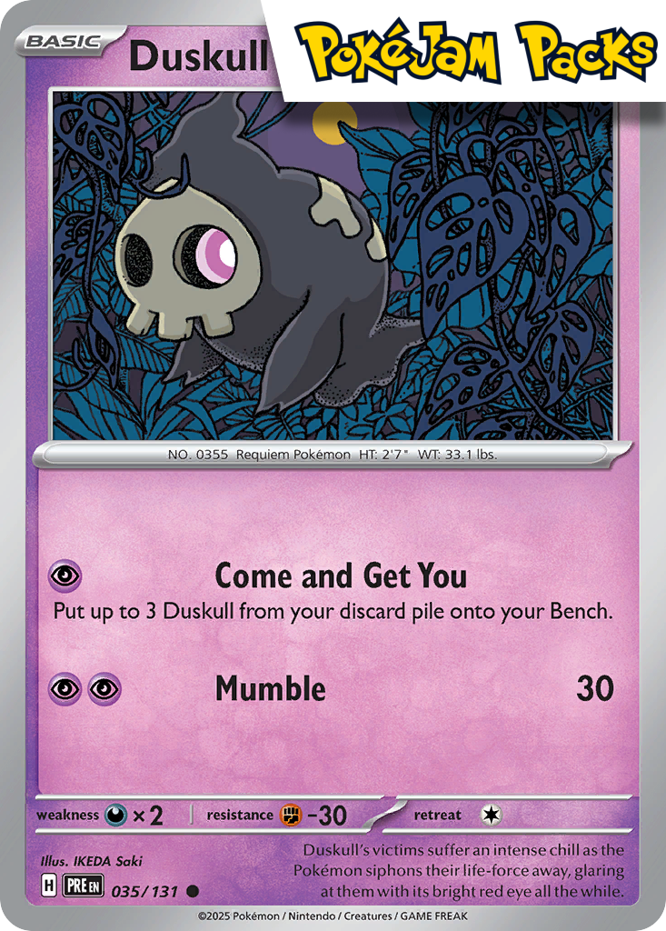 Duskull - 035/131 - Common - Prismatic Evolutions - Pokemon TCG ...