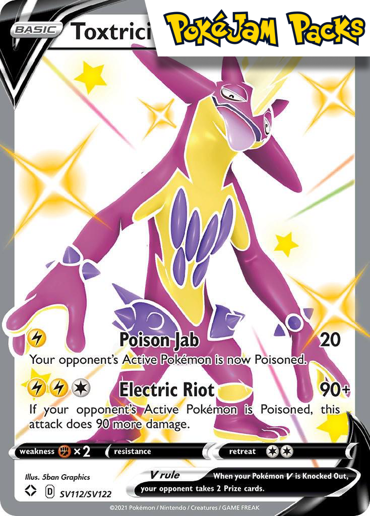 Toxtricity V - SV112/SV122 - Shiny Rare - Shining Fates - Pokemon TCG ...