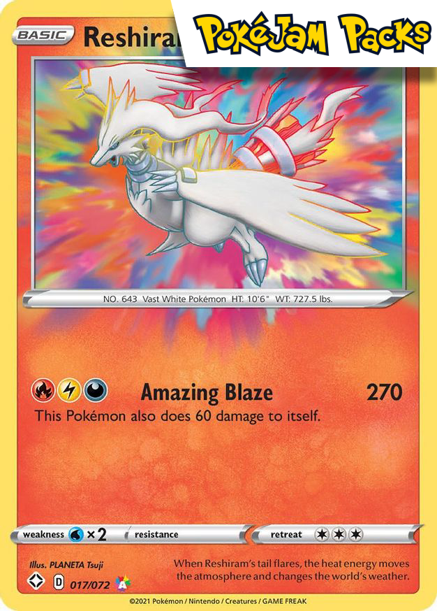 Reshiram - 017/072 - Amazing Rare - Shining Fates - Pokemon TCG ...