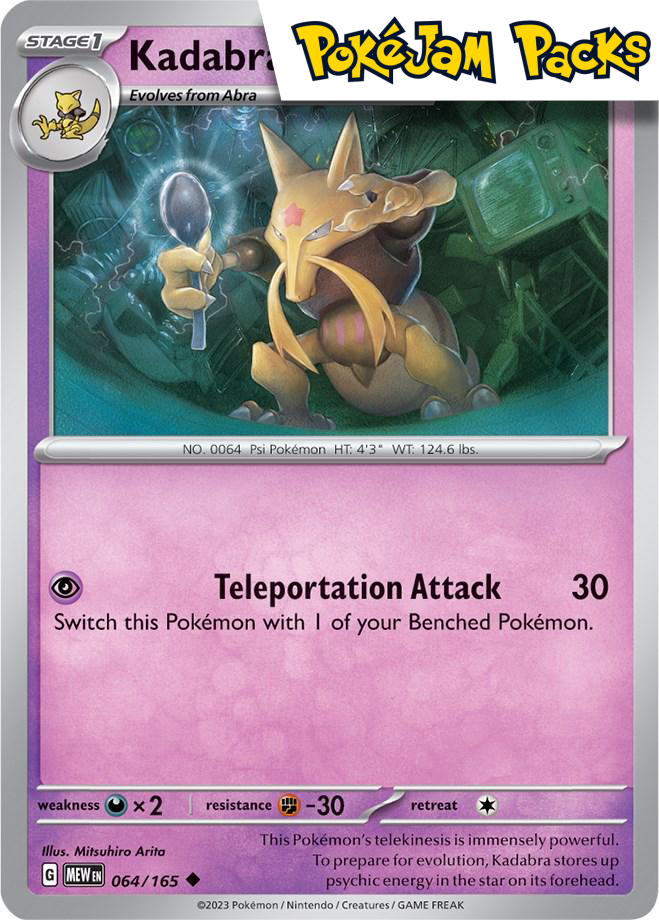 Kadabra - 064/165 - Holo Promo - Promo Cards - Pokemon TCG – PokéJam Packs