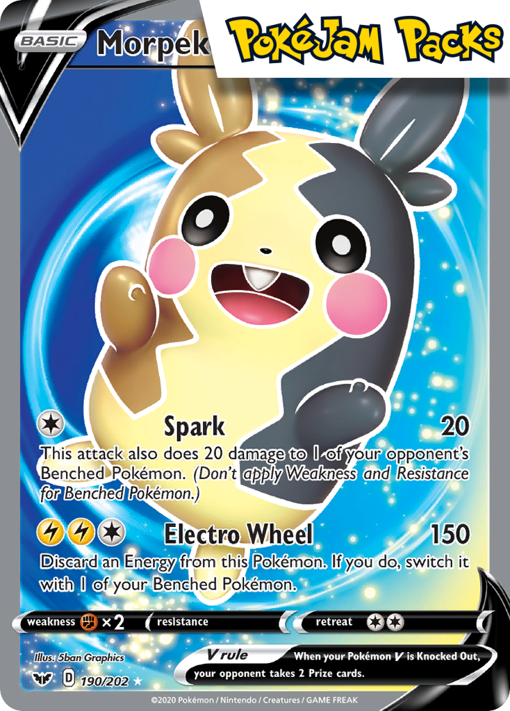 Morpeko V - 190/202 - Full Art Ultra Rare - Sword & Shield - Pokemon T ...