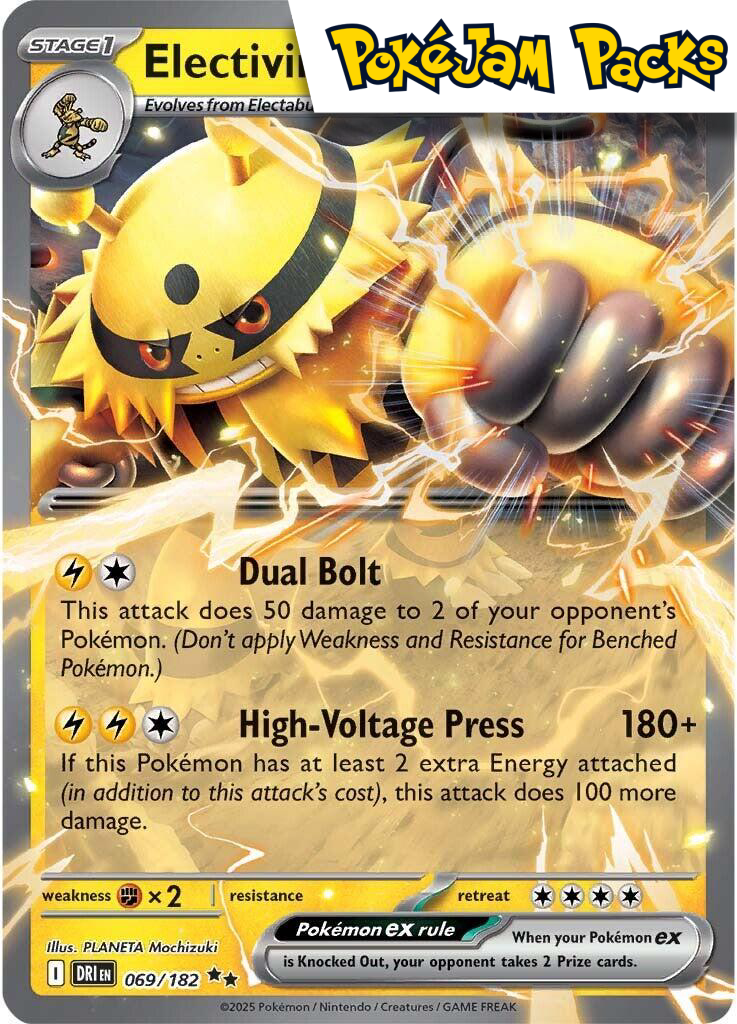 Electivire ex - 069/182 - Ultra Rare - Destined Rivals - Pokemon TCG ...