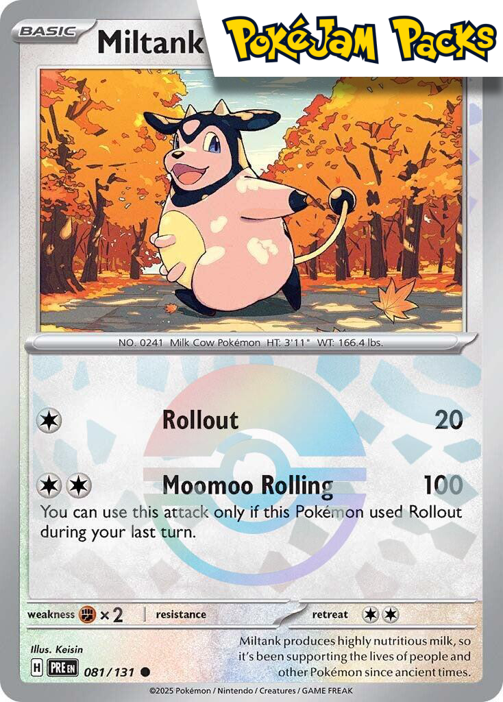 Miltank - 081/131 - Common Pokeball Reverse Holo - Prismatic Evolution ...