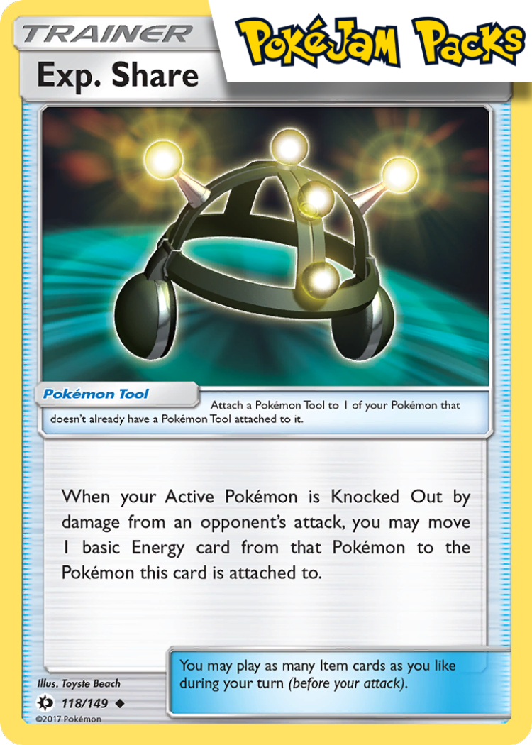 Exp. Share - 118/149 - Uncommon - Sun & Moon - Pokemon TCG – PokéJam Packs